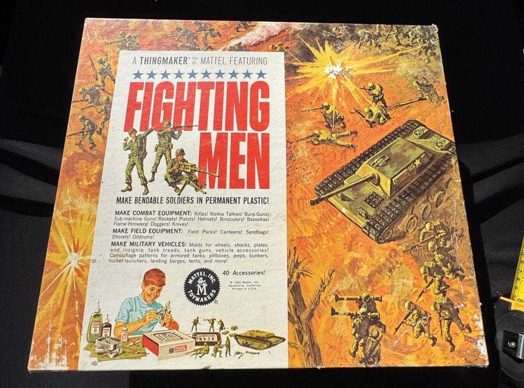 1965 Mattel Thingmaker Fighting Men Toy Plastic Soldier Mold Kit ...