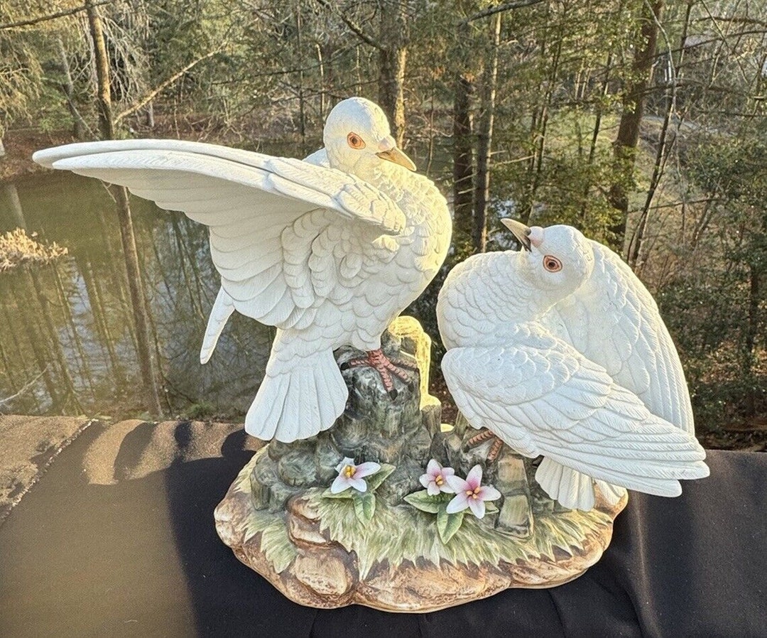 Andrea by Sadek Double White Doves 7990 Pink Flowers Peace Wedding ...