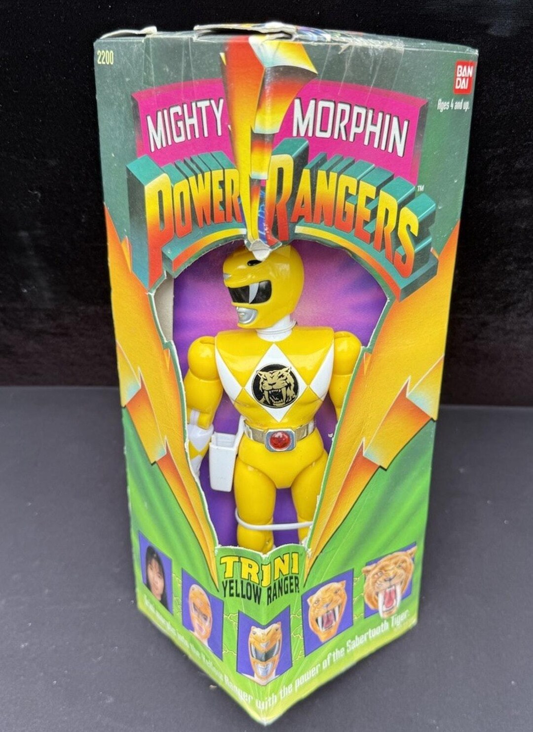 Figura del Ranger Amarillo de 8 pulgadas de los Mighty Morphin Power ...
