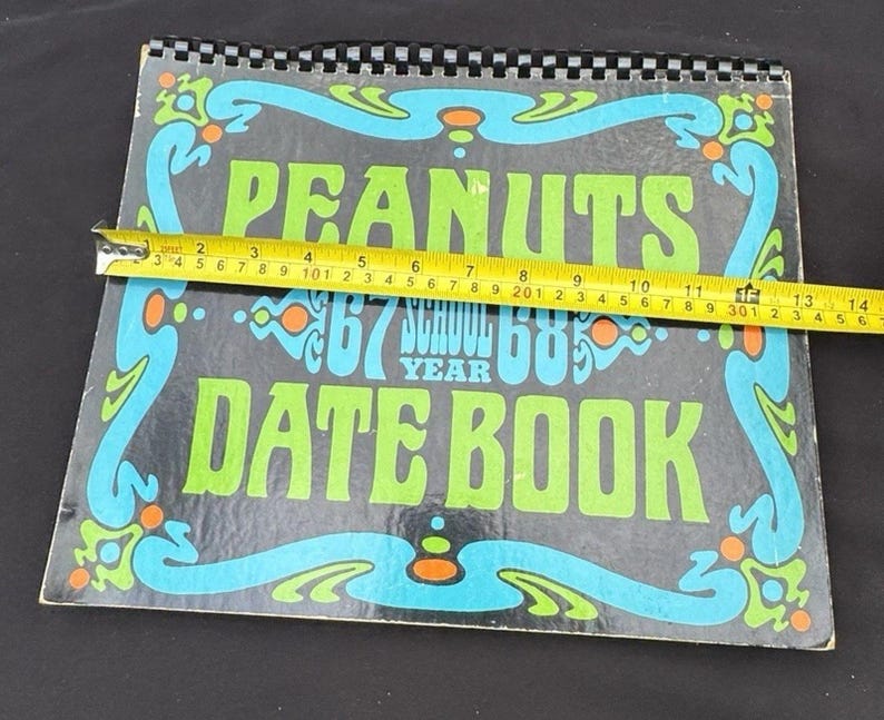 Rare Peanuts School Year Calendar Date Book 1967 & 1968 Excellent! - Etsy