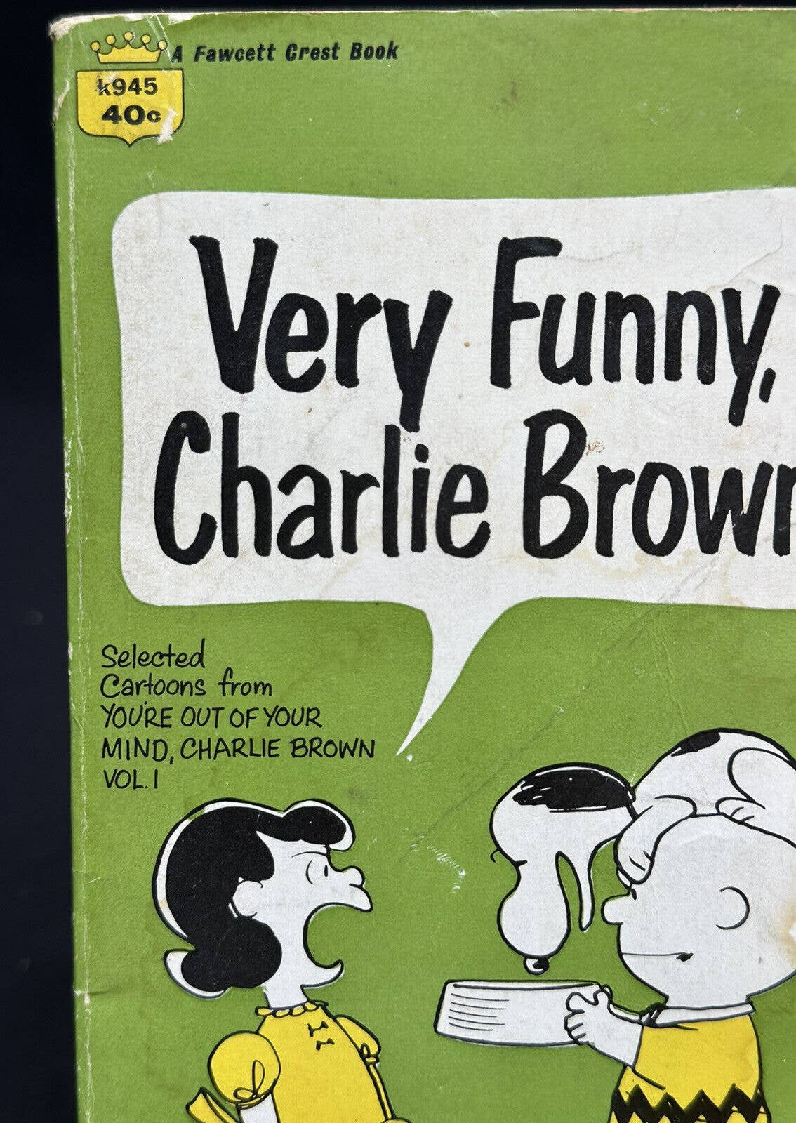 Very Funny, Charlie Brown - Fawcett Crest K945 (1966) Charles Suhulz ...