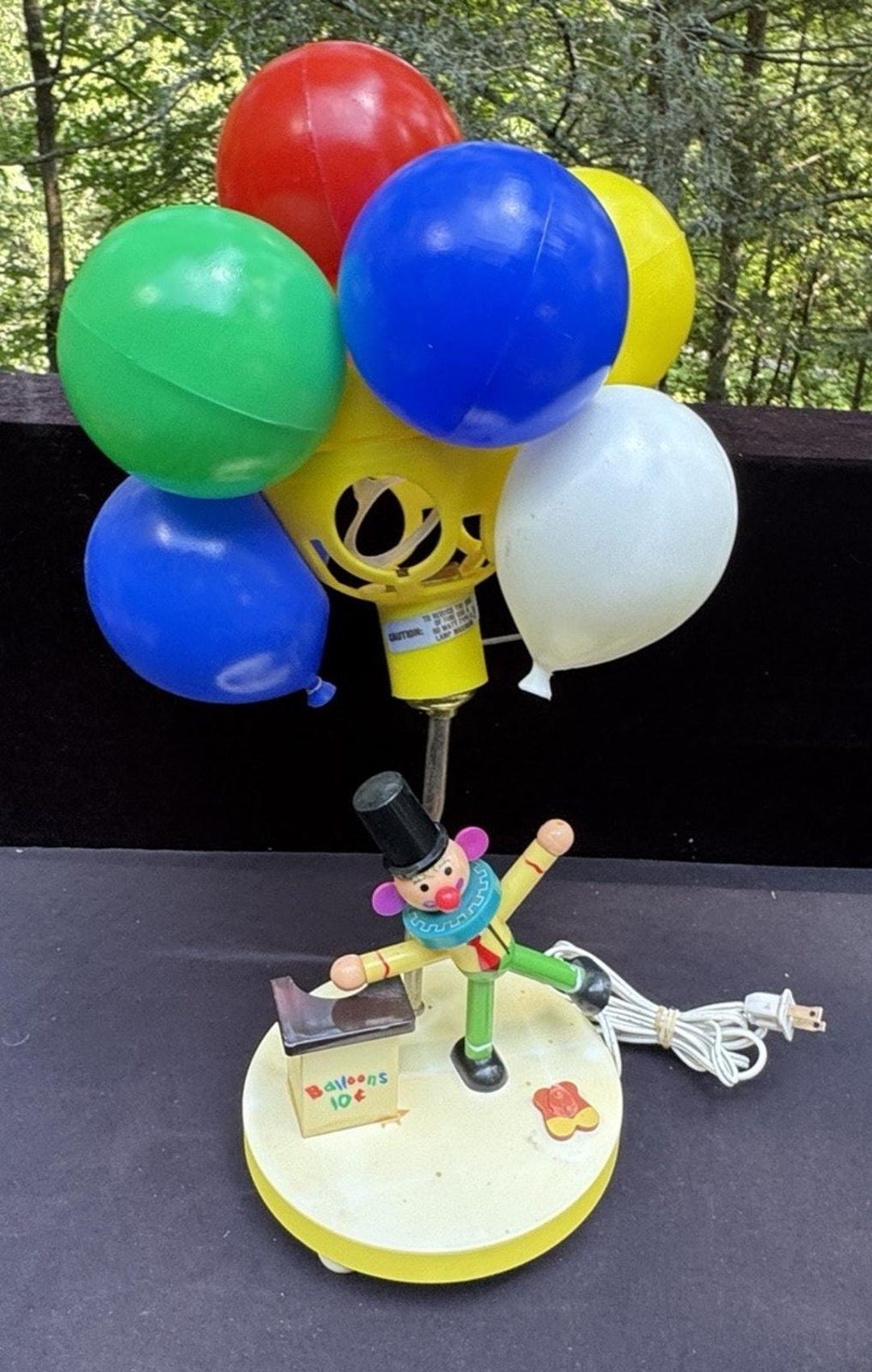 Vtg 1970’s Dolly Toy Balloon Clown Lamp With Nightlight *missing Parts ...