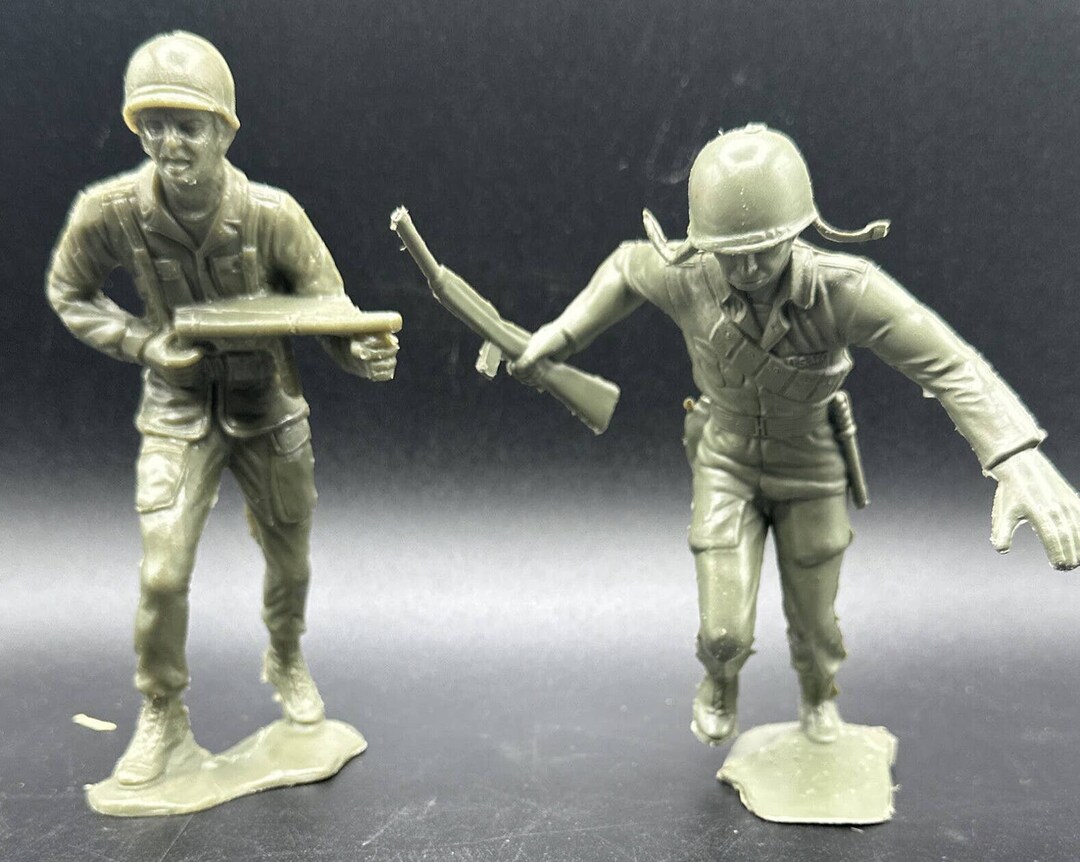 Vintage Louis Marx 6” & 5” WWII Army JUMBO Lot of 2 1960s Excellent ...
