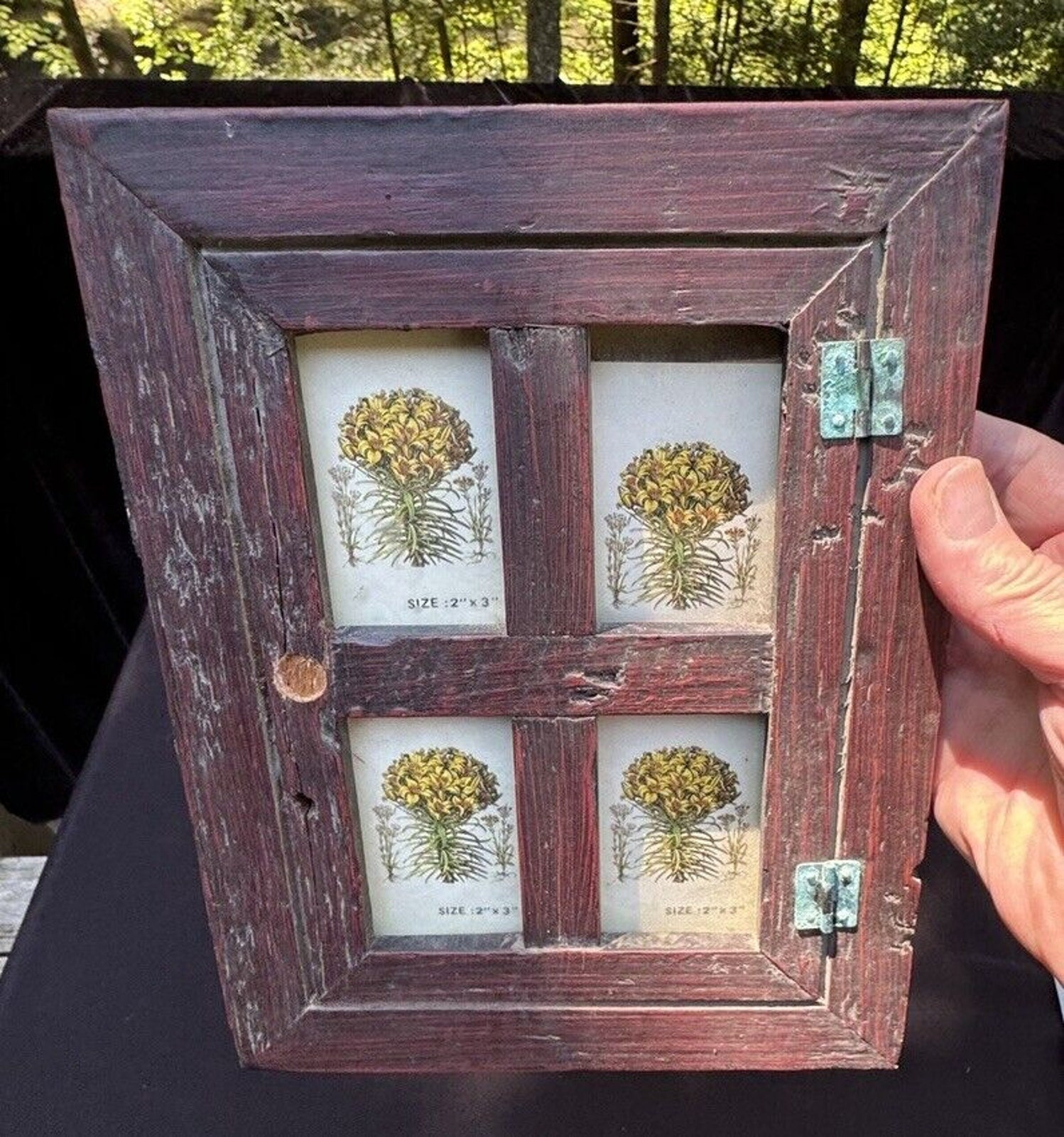 Vintage Photo Frame Rustic Old Door Design Holds 4 Photos Farm House ...