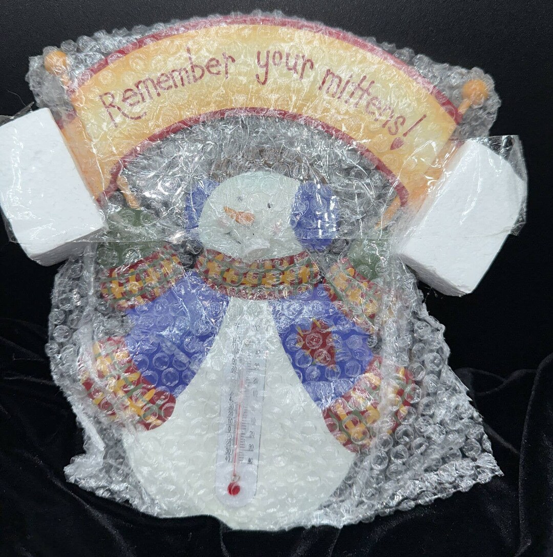 New Avon Snowy Day Thermometer Snowman Remember Your Mittens Wall ...