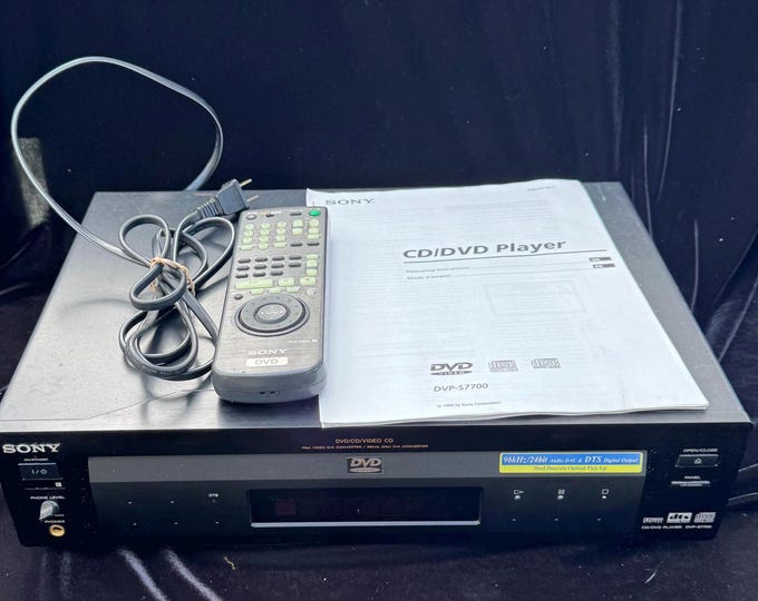 Sony Dvp-s7000 Dvd Cd VCD Player With Remote 96khz/24bit Audio DAC ...