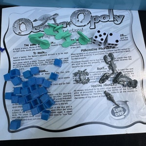 Oceanopoly Ocean Opoly Monopoly Fish Board Game the Sky Great Shape ...