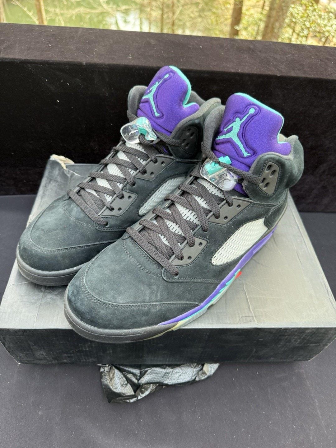Nike Air Jordan 5 Black Grape Cement Reimagined UNC DMP Travis Crafts ...
