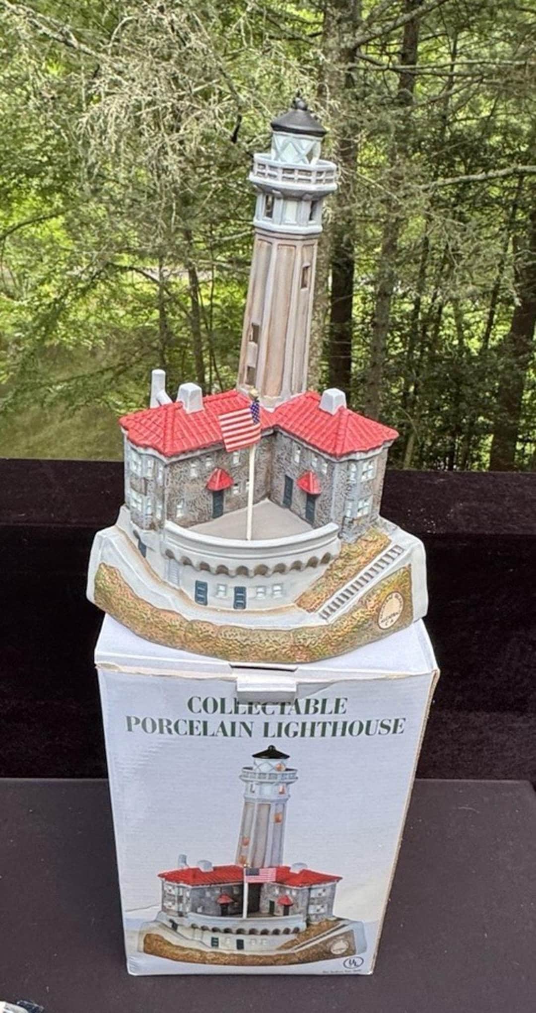 Lefton Christmas Village American Lighthouse Collection Alcatraz CA in ...