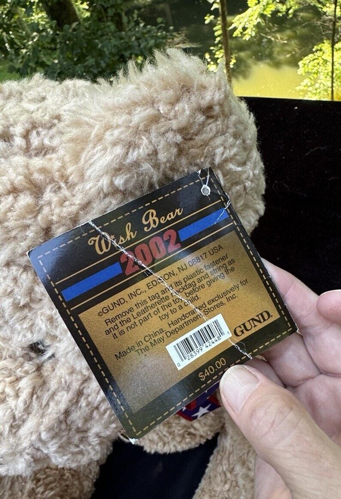 Vintage Gund Wish Bear 2002 100th Anniversary 26" Teddy Bear Original ...