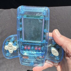 Vintage Pocket Clear Blue Rocket Electronic Handheld LCD Brick Game ...