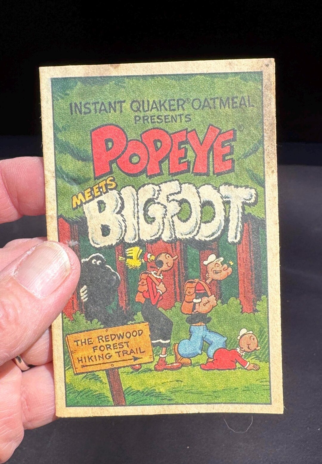 1989 POPEYE Meets Bigfoot Mini Comic PROMO Quaker Oatmeal Cereal ...