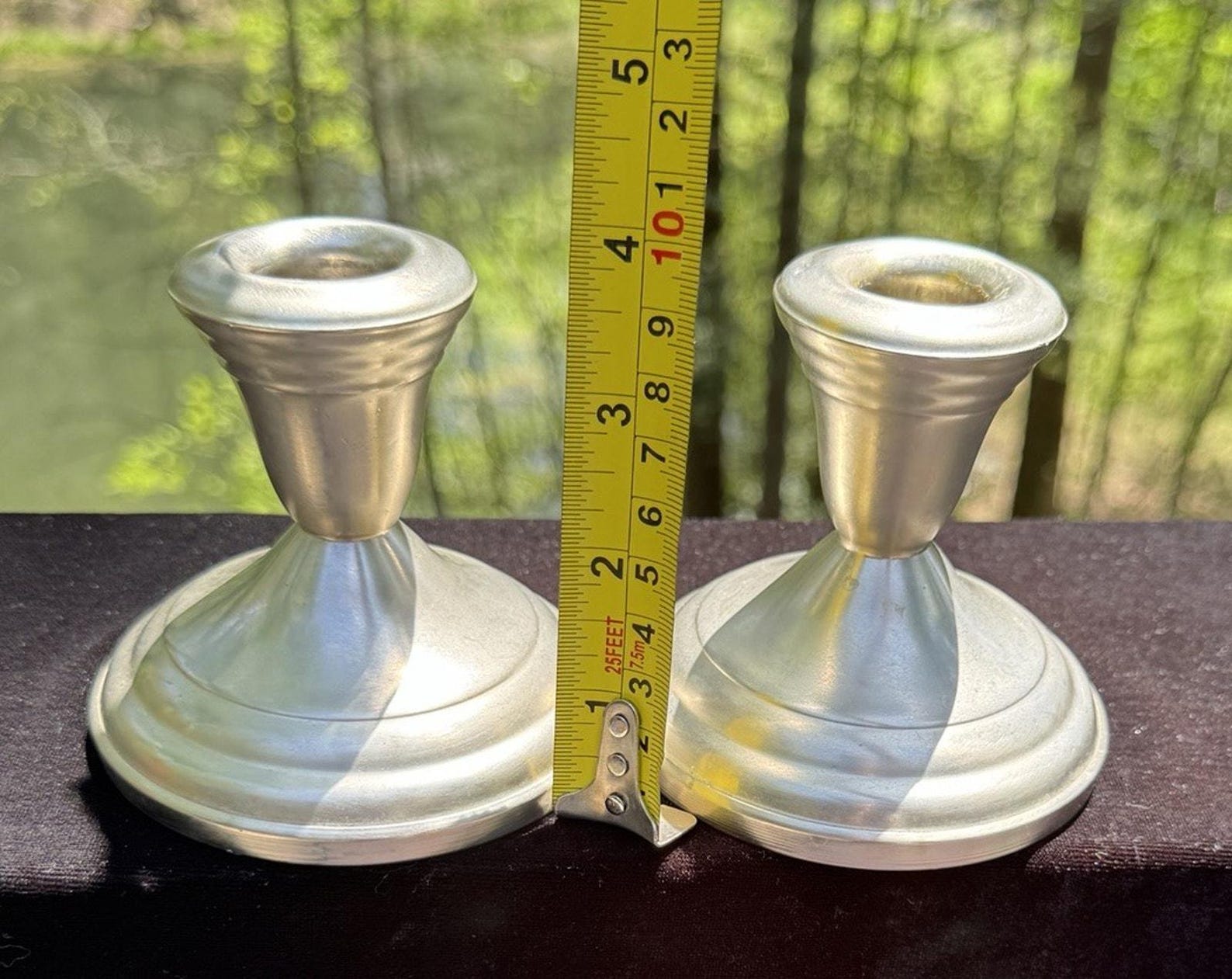 Vintage Set of 2 Pewterlite FB Rogers Pewter Candle Holders With Tags ...