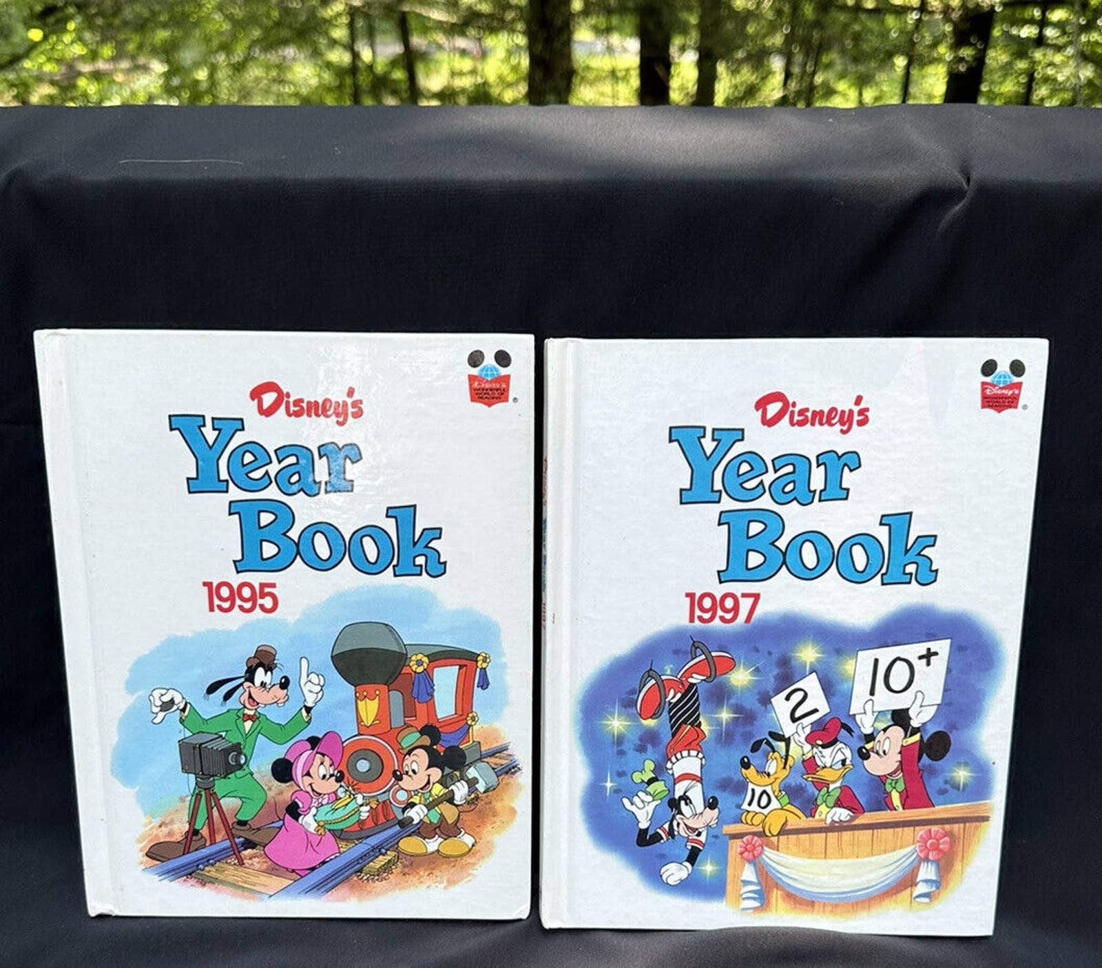 DISNEY'S YEAR BOOK 1997 1995 2 Book Hardcover Mickey Mouse Donald Duck ...