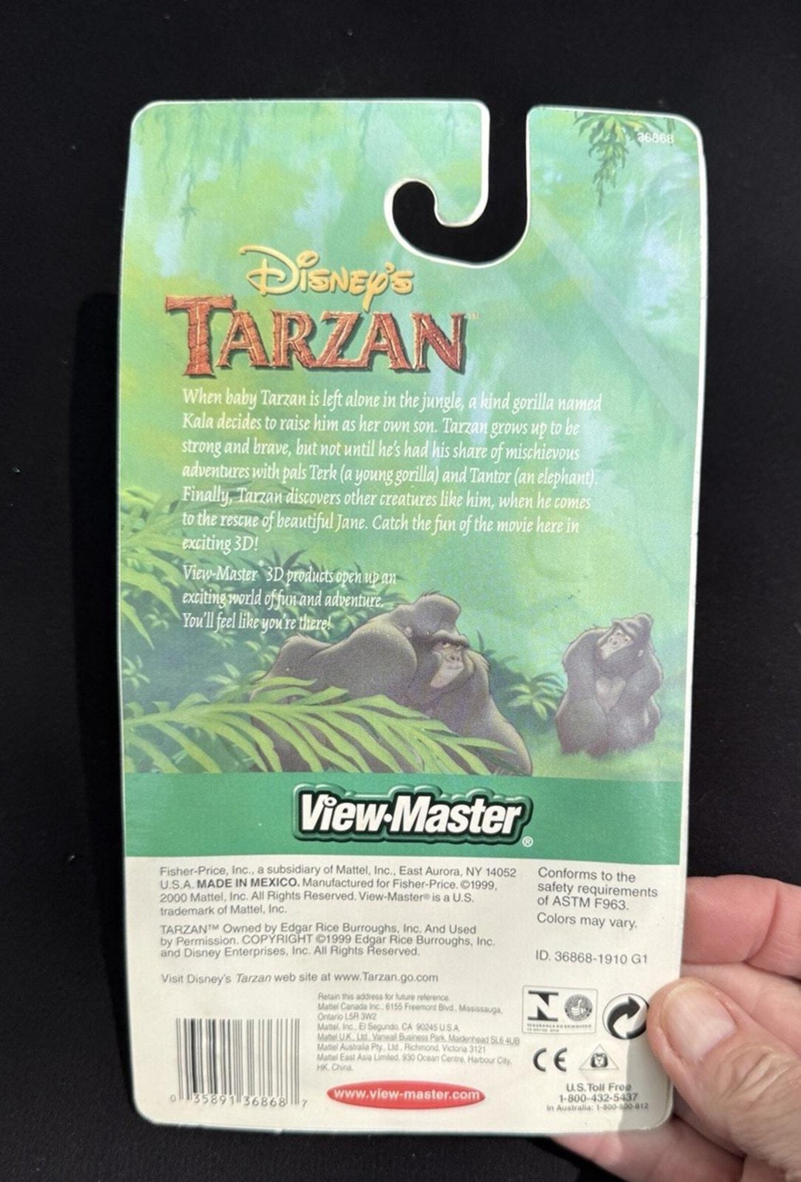 View-master Disney's Tarzan 3D- 3 Reel Packet 36868-1910 NEW Unopened ...