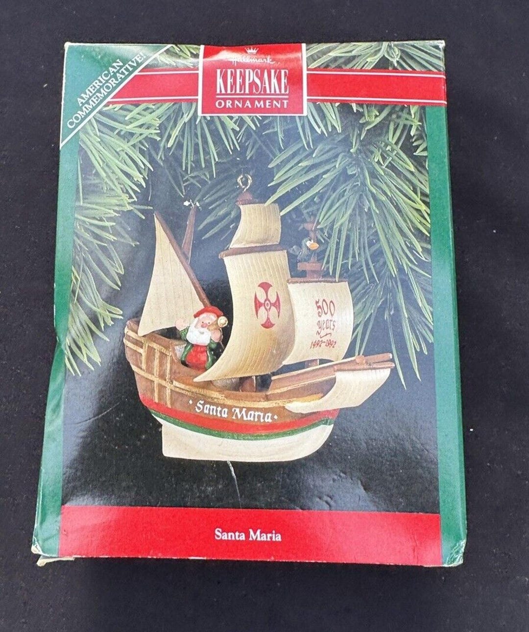 Hallmark 1992 Santa Maria Christopher Columbus Ship Christmas Ornament ...
