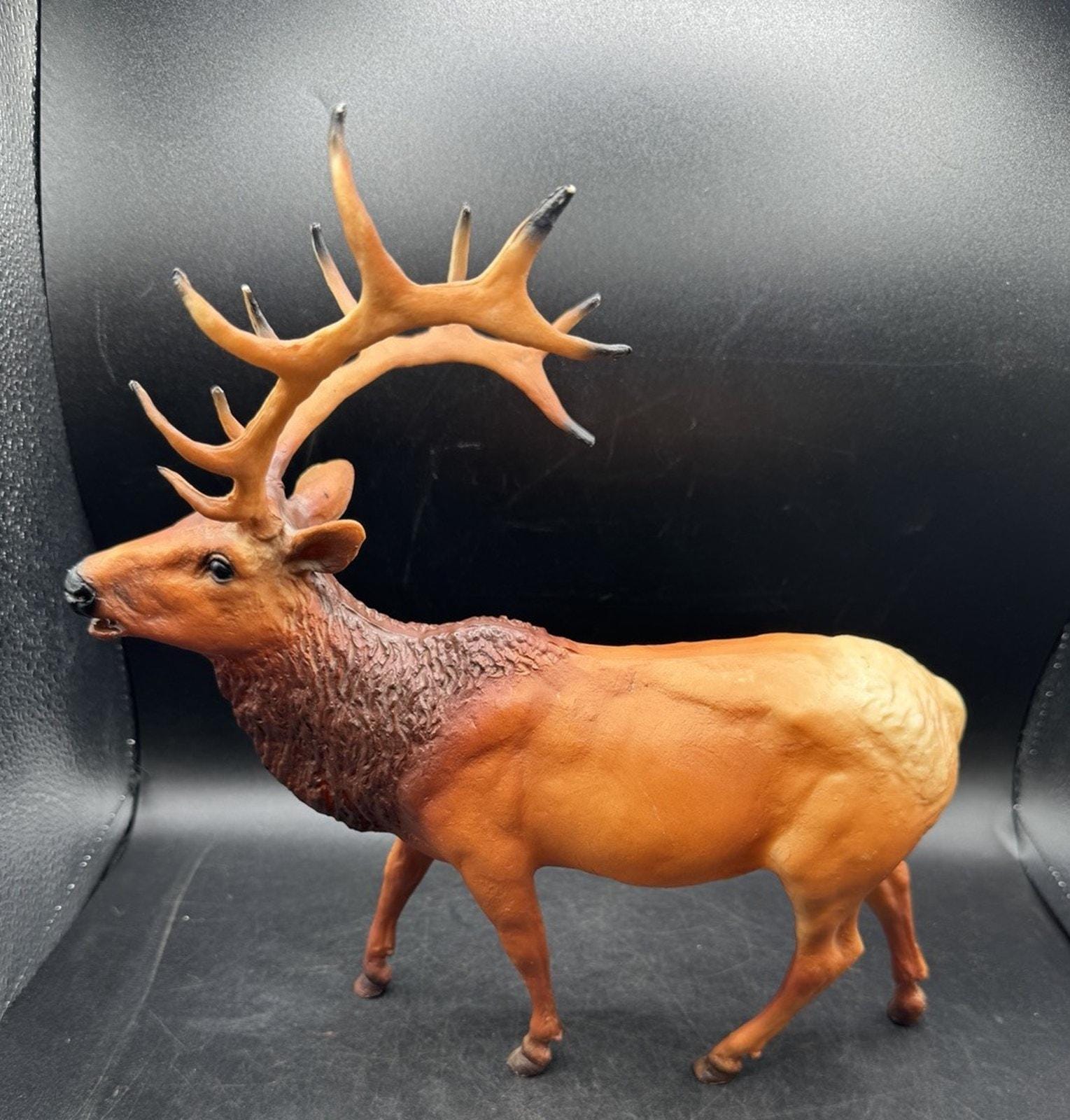 Vintage Brown / Tan Large Breyer Molding Co. Bull Elk Toy Figure -1 - Etsy