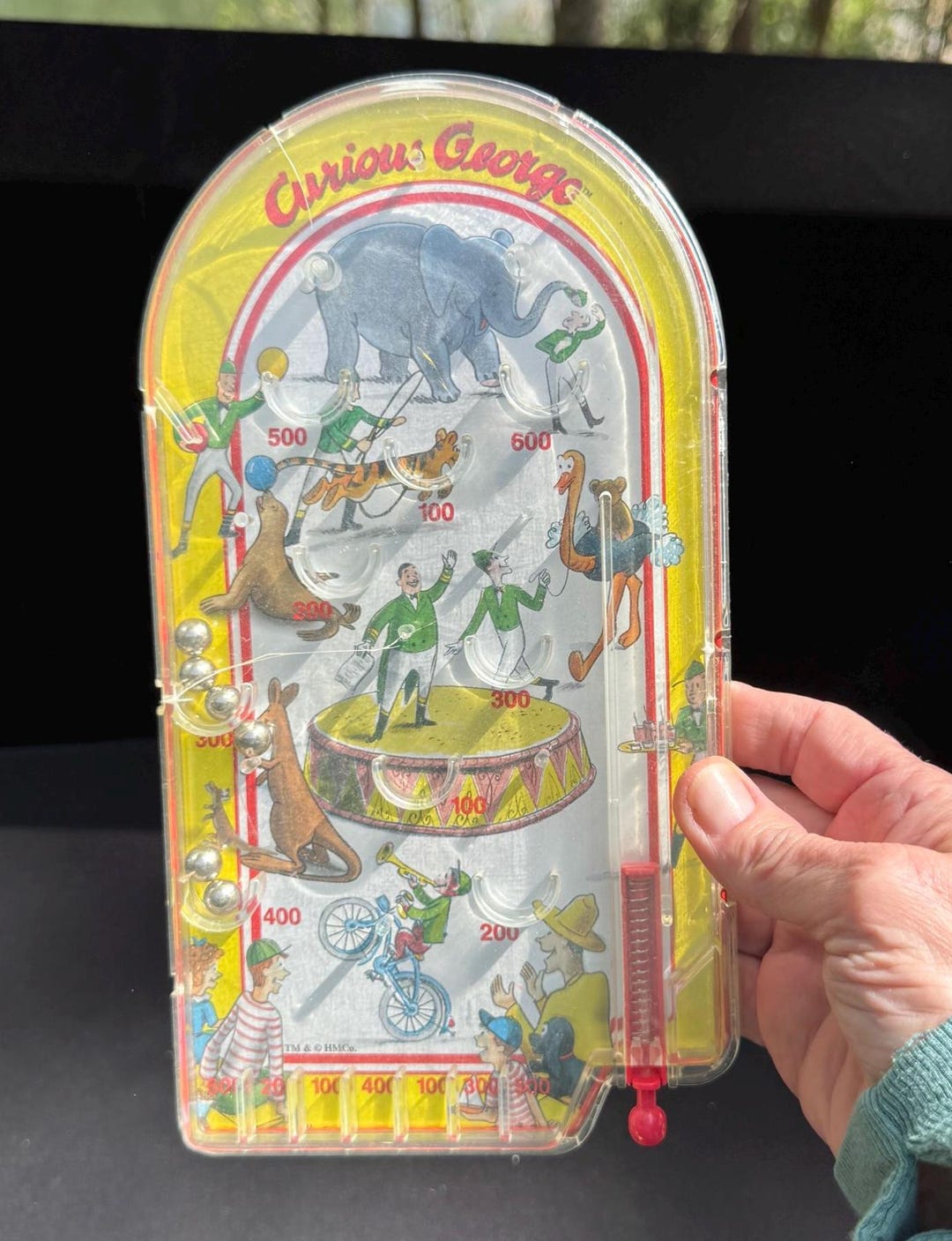Curious George Circus Monkey Handheld Pinball Game Schylling Toys ...