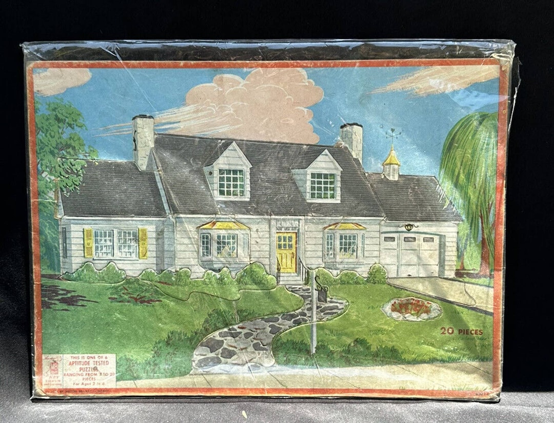 1955 Home Sweet Home Puzzle Milton Bradley Key to Fun Aptitude Test ...