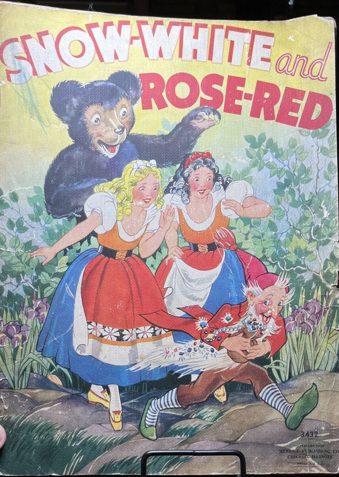1938 Linen Children's Book "snow-white and Rose-red" Bright Colored ...