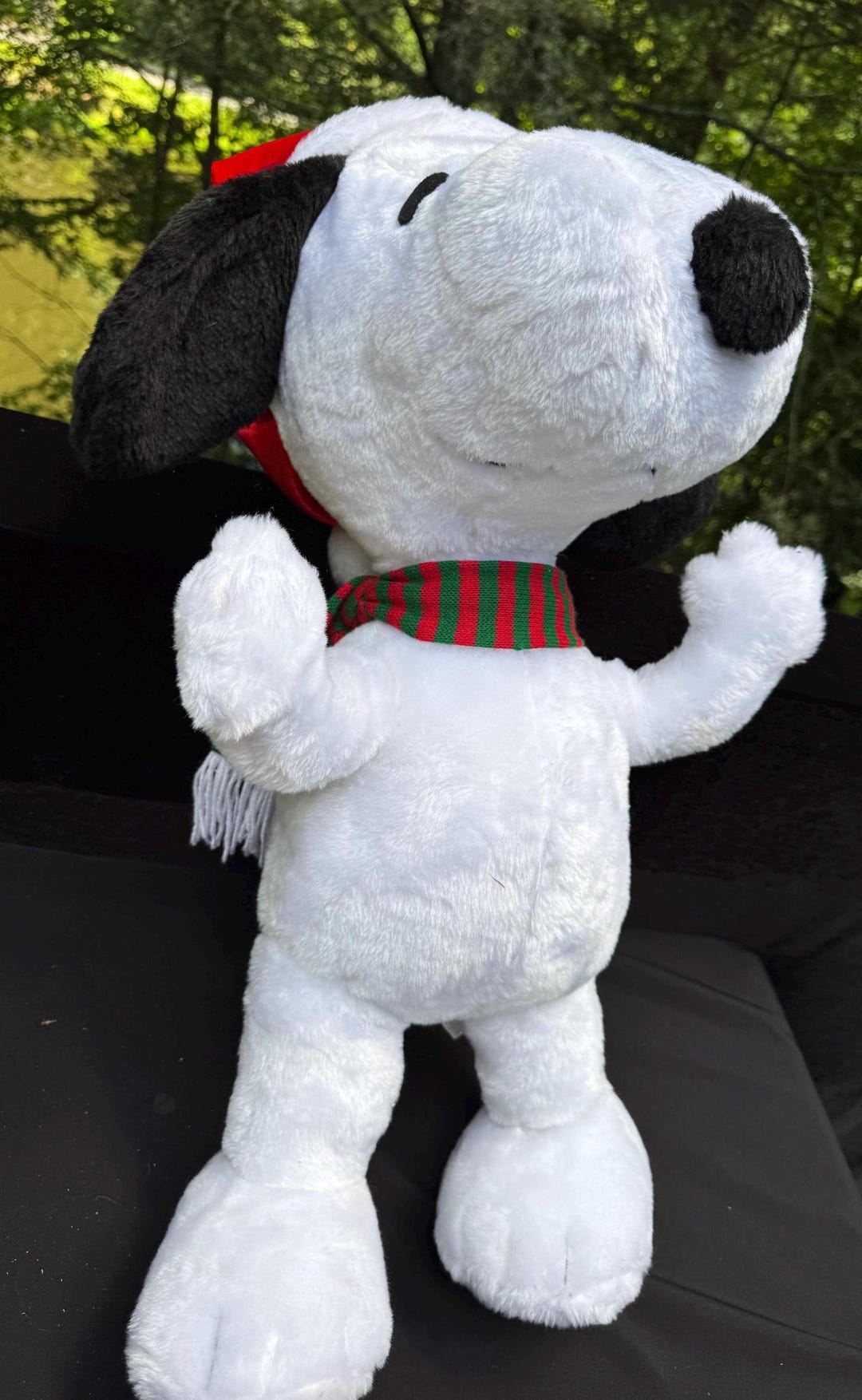 Cute Snoopy Peanuts Christmas Plush Porch Greeter 25" Stocking Hat ...