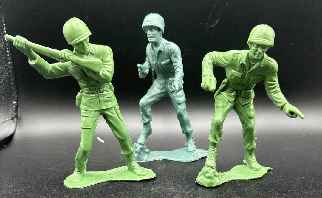 Vintage Louis Marx 6” & 5” WWII Army JUMBO Lot of 3 1960s Excellent ...