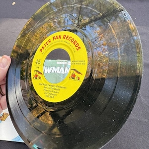 Vtg Mint! Peter Pan Records 45 RPM Frosty the Snowman Children's Record ...