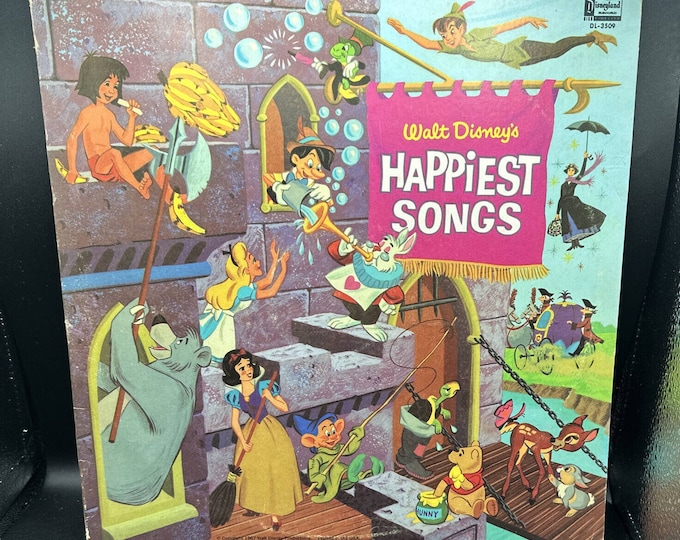 Vintage Walt Disney's Happiest Songs Julie Andrews DL-3509 LP Vinyl ...