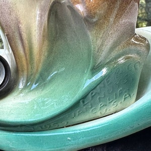 1958 Lane & Co Van Nuys Calif. Ceramic Mallard Duck in Flight Lamp ...