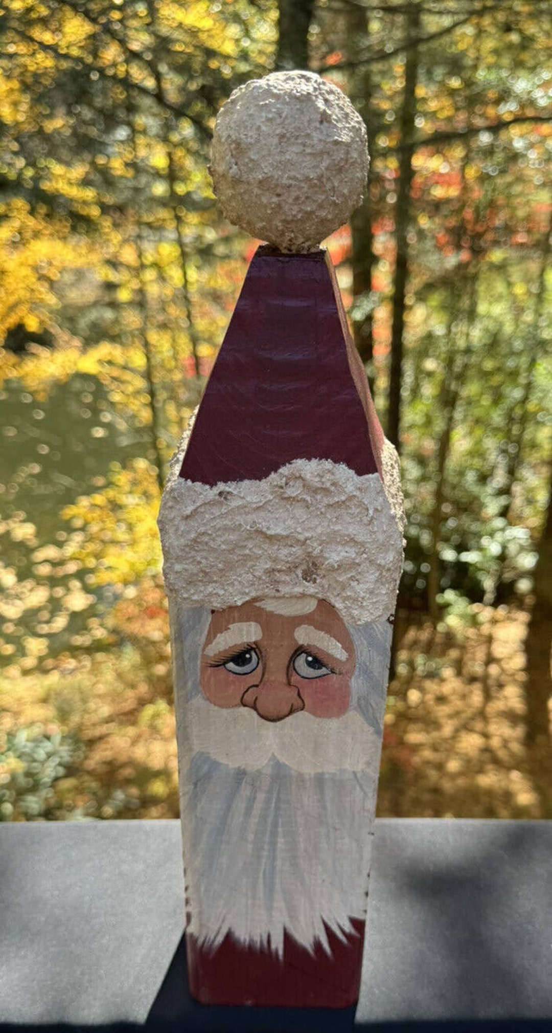 Hand Painted Hand Made Wood Santa’s Wood Folk Art 16” Tall -ch7 - Etsy