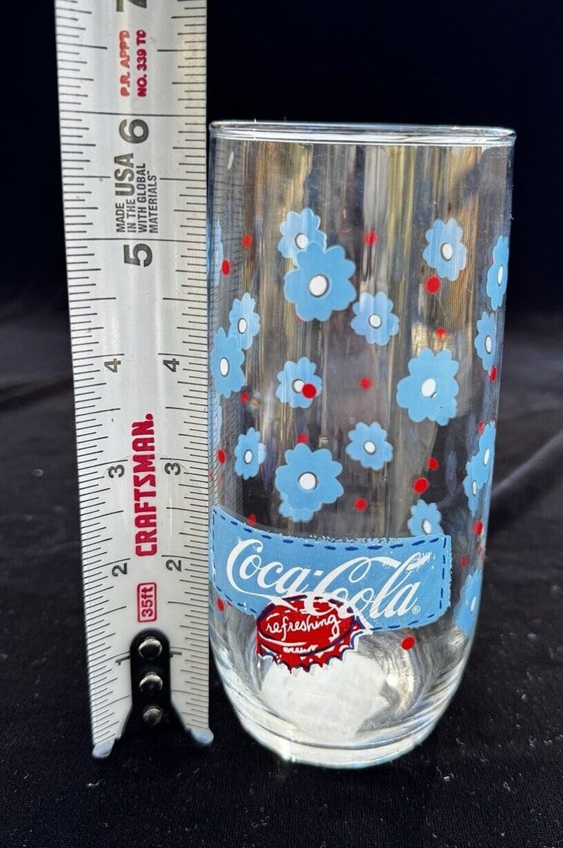 RARE Libby Coca Cola Small Blue Flowers Glass Bottle Cap Design - Etsy