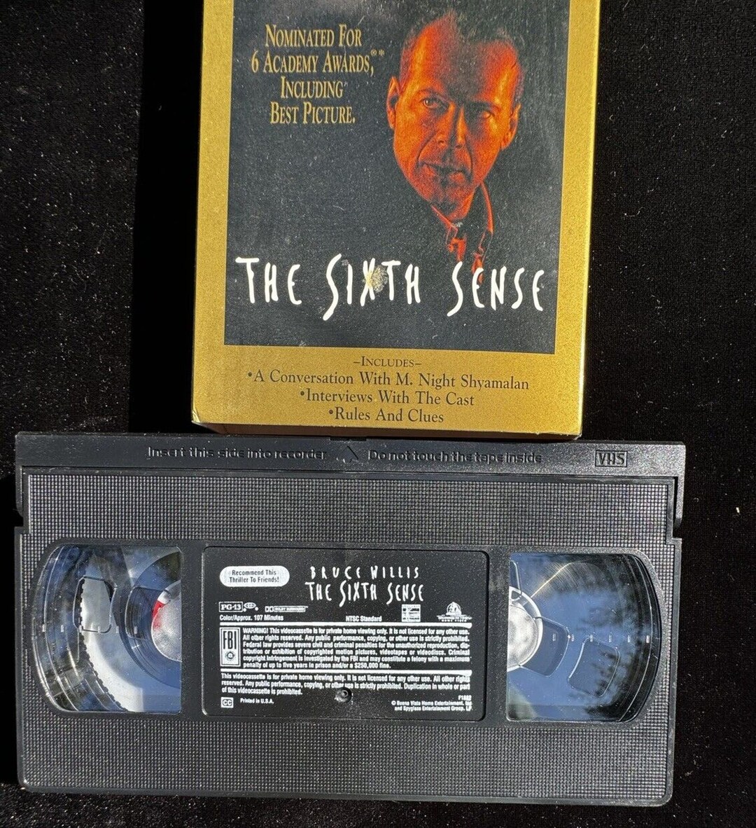 The Sixth Sense VHS Movie 1999 (bruce Willis) Excellent! - Etsy