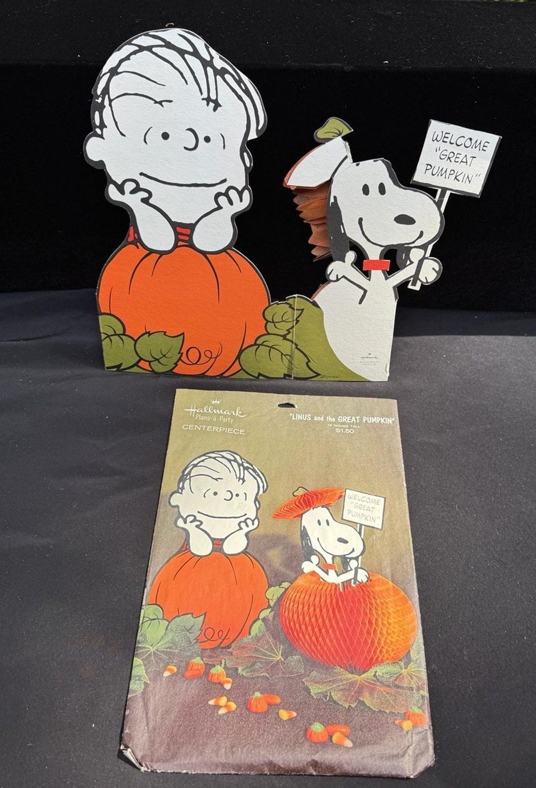 Rare Snoopy Peanuts Vintage Plan a Party Centerpiece: Linus & Great ...