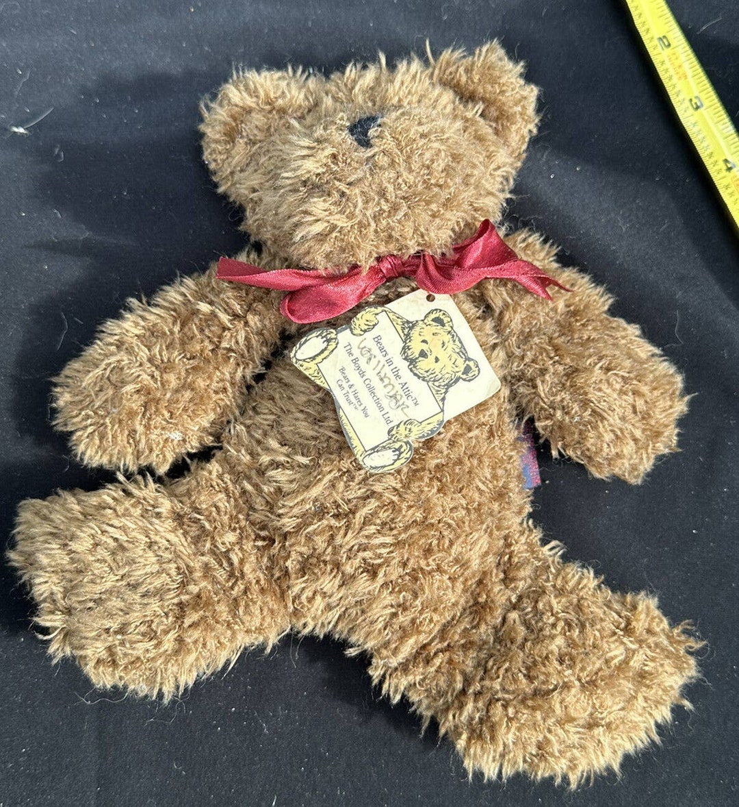 Boyds Bears in the Attic Dog Puppy Burgundy Bow Plush Adult Collector ...