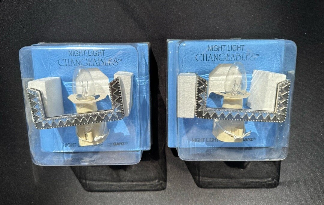 2 New GANZ Plug in Changeables Stained Glass Night Light Base -S71 - Etsy