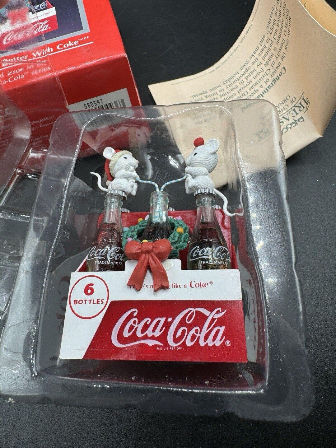 1991 Enesco Coca-cola Things Go Better With Coke Christmas Tree Mice ...