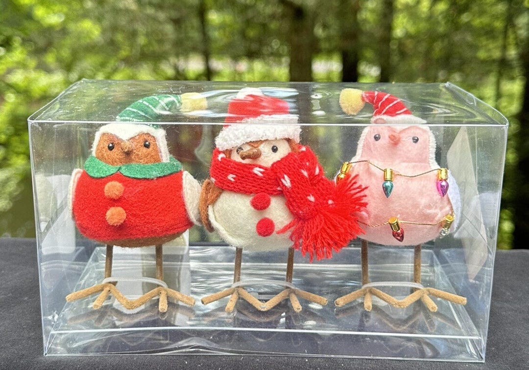 Target Fabric Birds Christmas 2023 Mini Set Wondershop Featherly ...