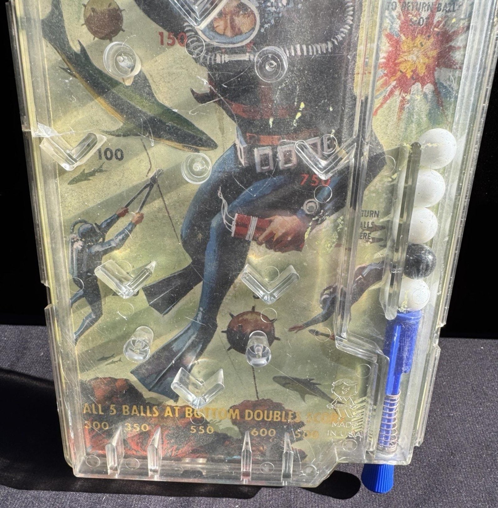 Rare Vintage 1960s GI Joe Frogman Tabletop Pinball Game - Etsy