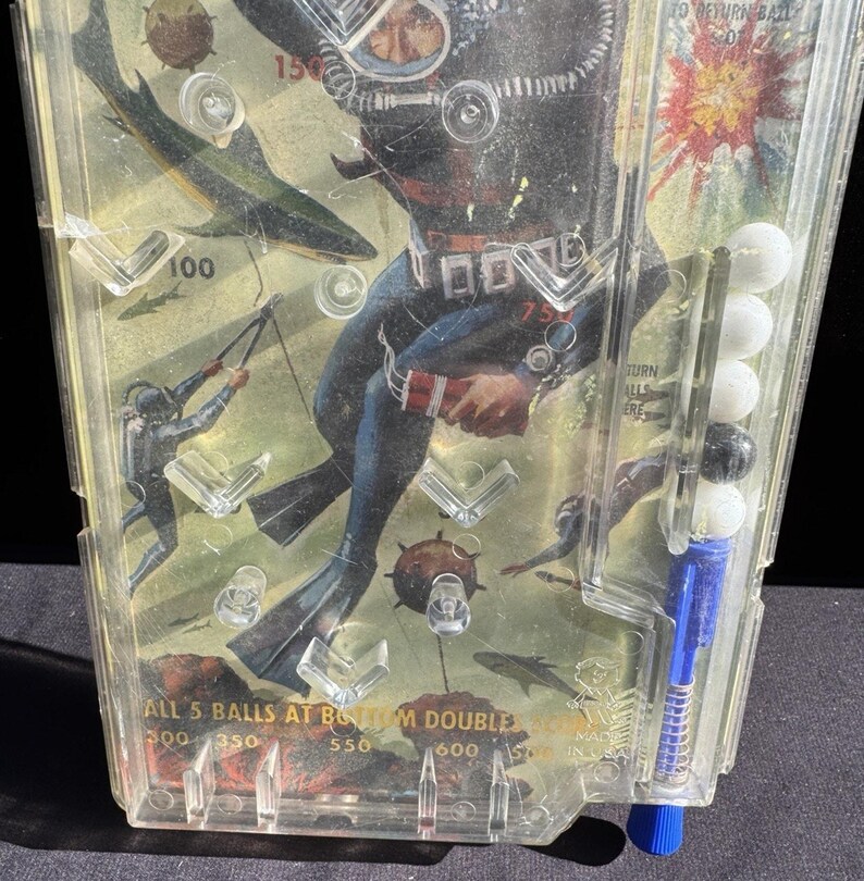 Rare Vintage 1960s GI Joe Frogman Tabletop Pinball Game - Etsy