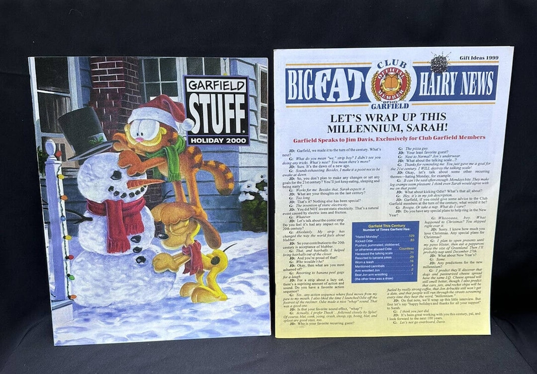 Vintage Garfield Club Stuff Collectors and Big Fat Hairy News Magazines ...