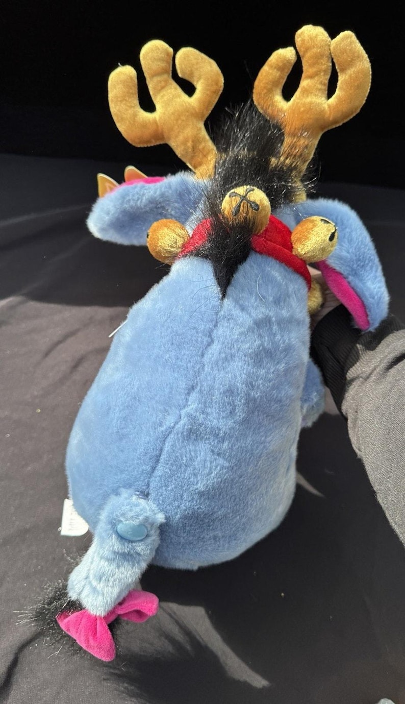 New Disney Store Exclusive Christmas Eeyore Reindeer Plush Bell Antlers ...