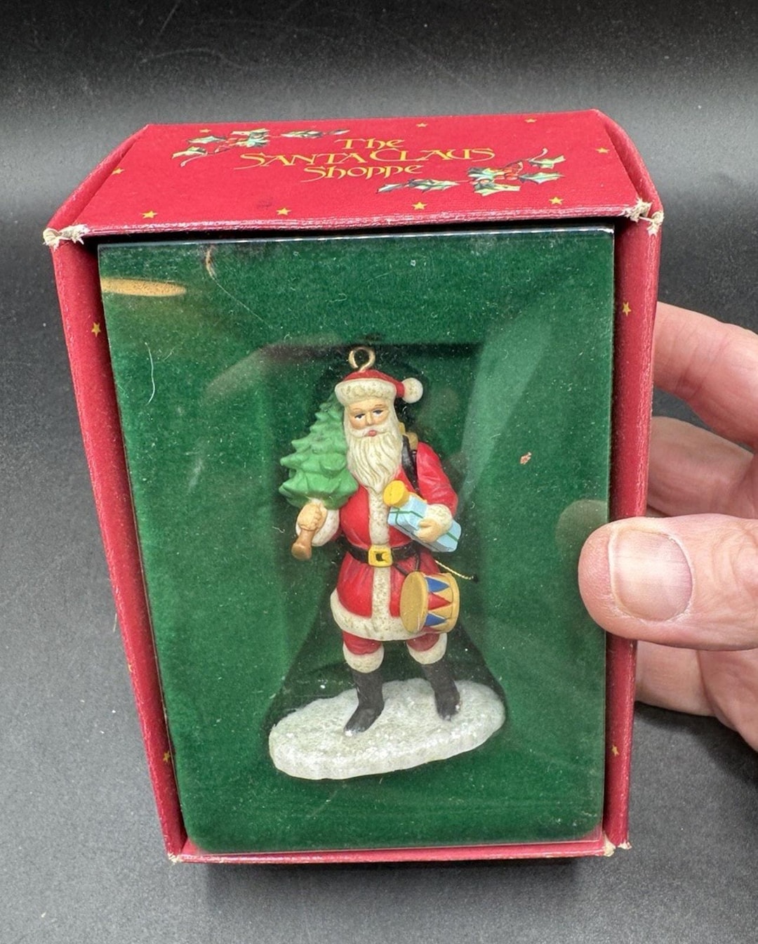Vintage 1985 Enesco Santa Claus Christmas Ornament Toy Bag Drum Tree in ...