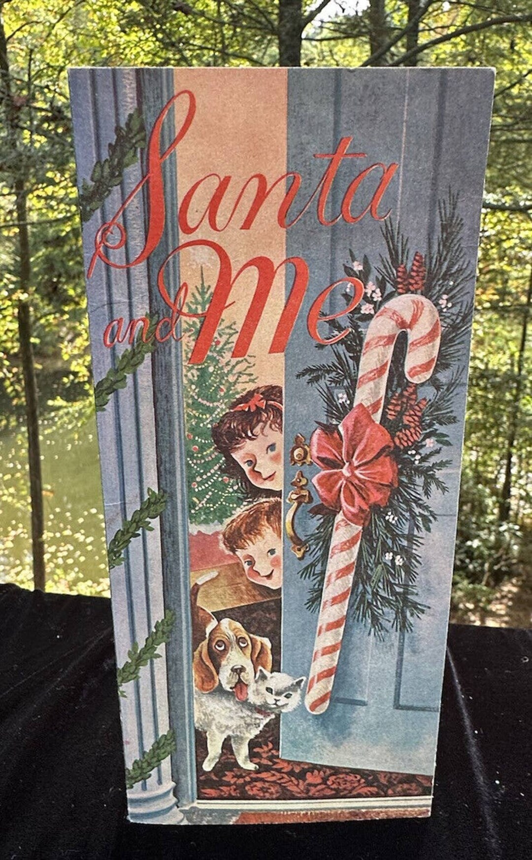 1950’s Santa and Me Vintage Color Snap-shot Photo and Amazing Souvenir ...