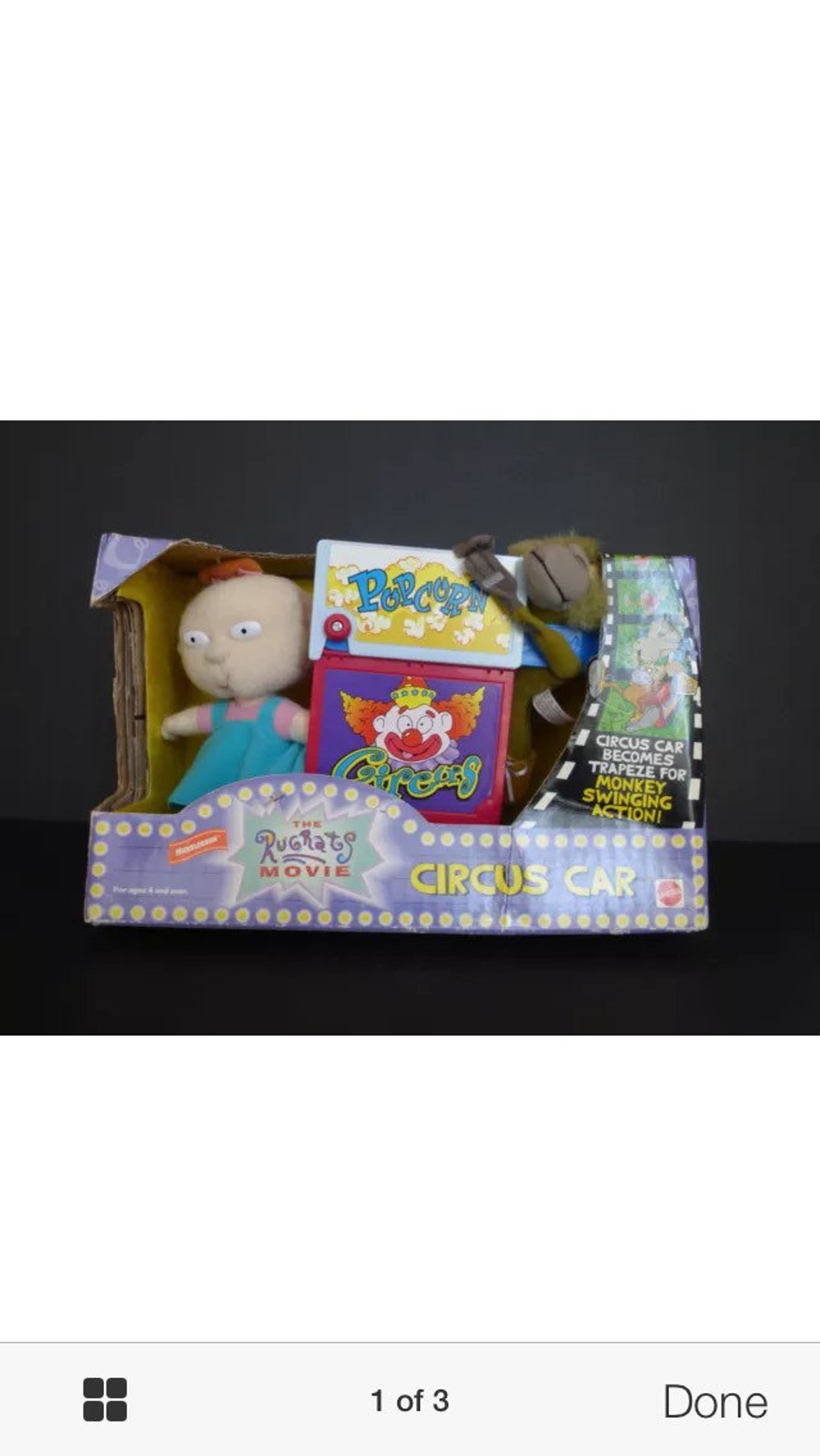 RUGRATS MOVIE CIRCUS Carlil With Trapeze Swinging Monkey Mattel ...