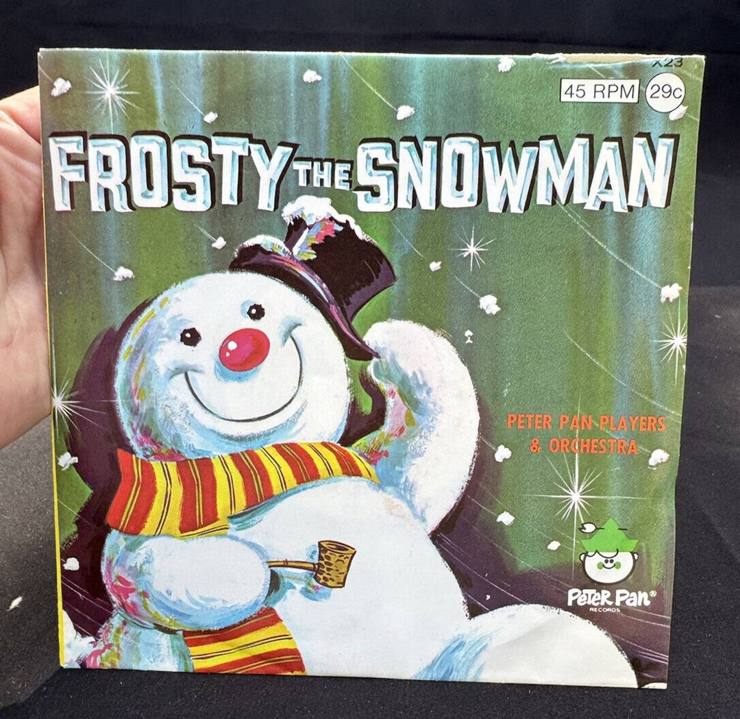 Vtg Mint! Peter Pan Records 45 RPM Frosty the Snowman Children's Record ...