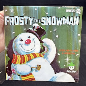 Vtg Mint! Peter Pan Records 45 RPM Frosty the Snowman Children's Record ...