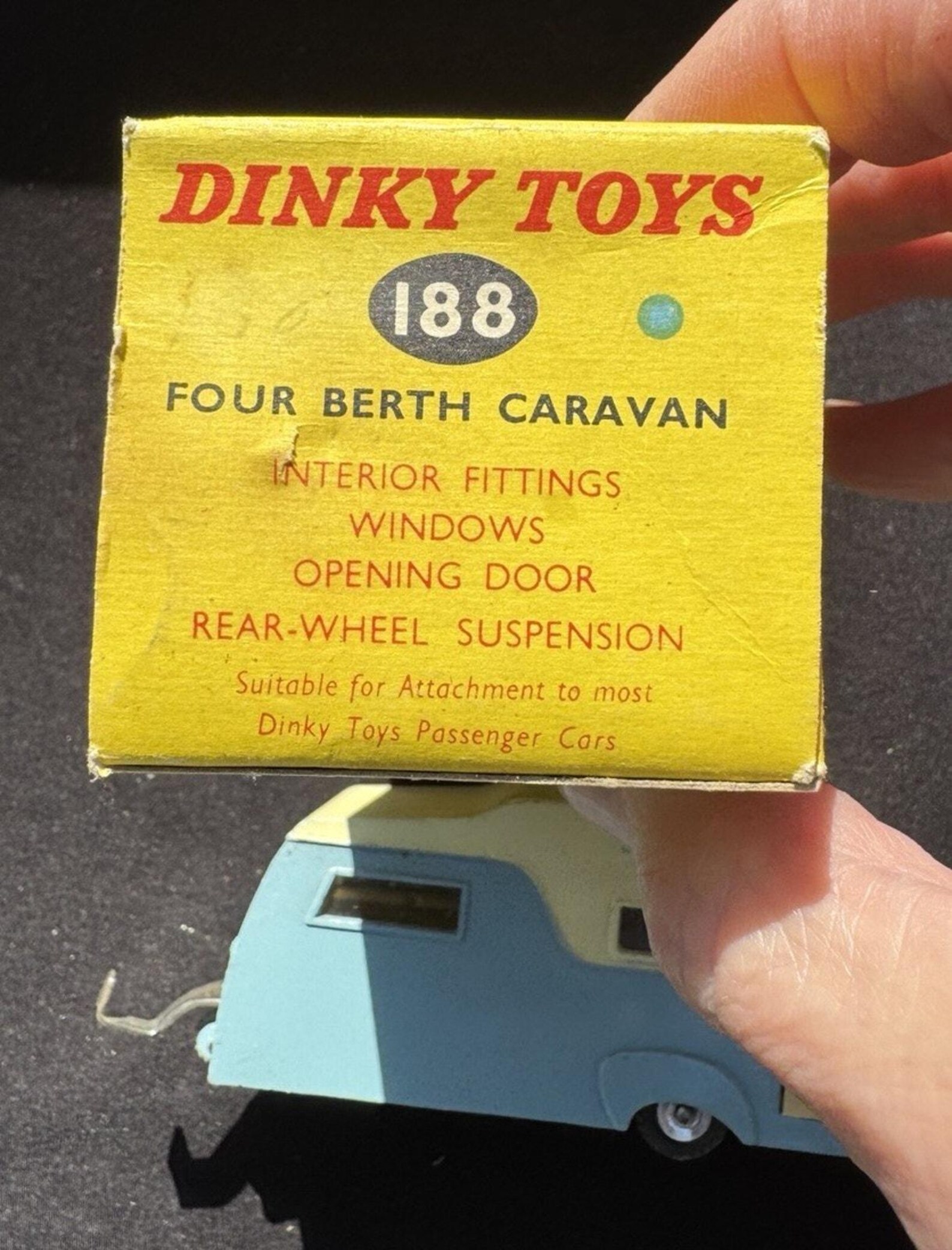 1950 Vtg 188 FOUR Berth Caravan Dinky Toys England MECCANO Mint in Box ...