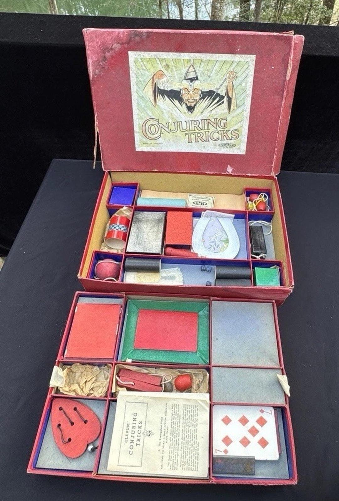 Antique 1920’s Glevum Games England Conjuring Tricks Magic 2 Tier Set ...