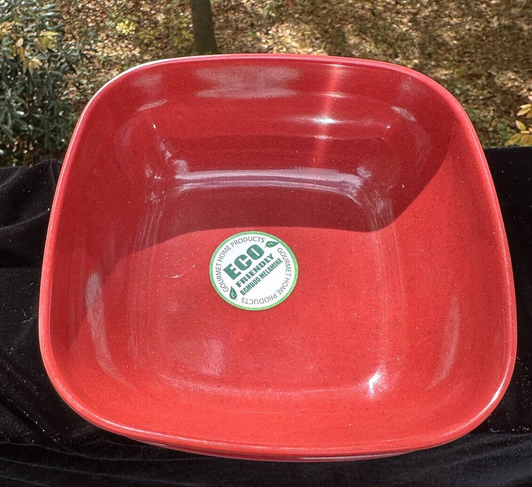 2 New Vintage Gourmet Home Products Eco Melamine Retro Red Bowls S77 - Etsy