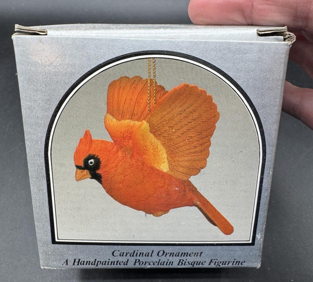 New 1987 Andrea by Sadek- Porcelain Cardinal Ornament 3.5" #7910 -CH3 ...